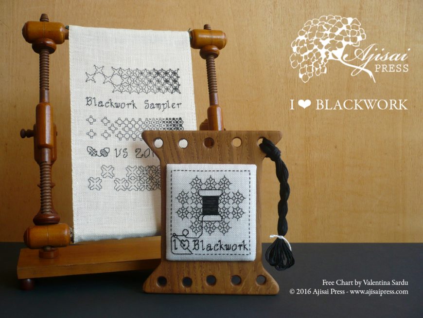 I LOVE BLACKWORK – A free chart for blackwork lovers – Ajisai Press