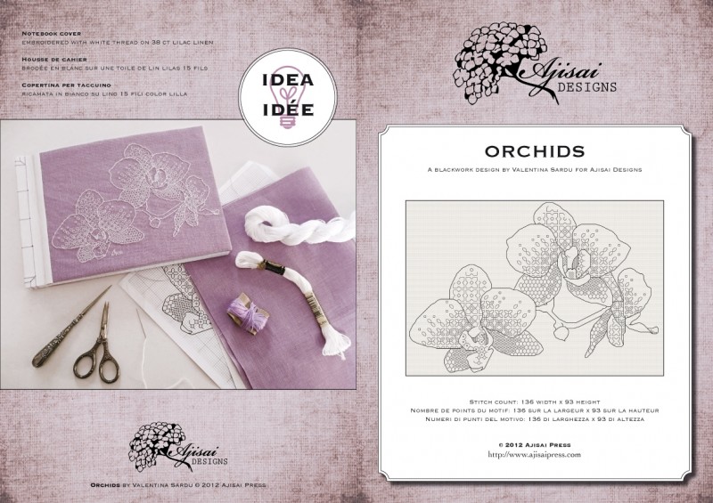 blackwork orchids by ajisai designs – Ajisai Press