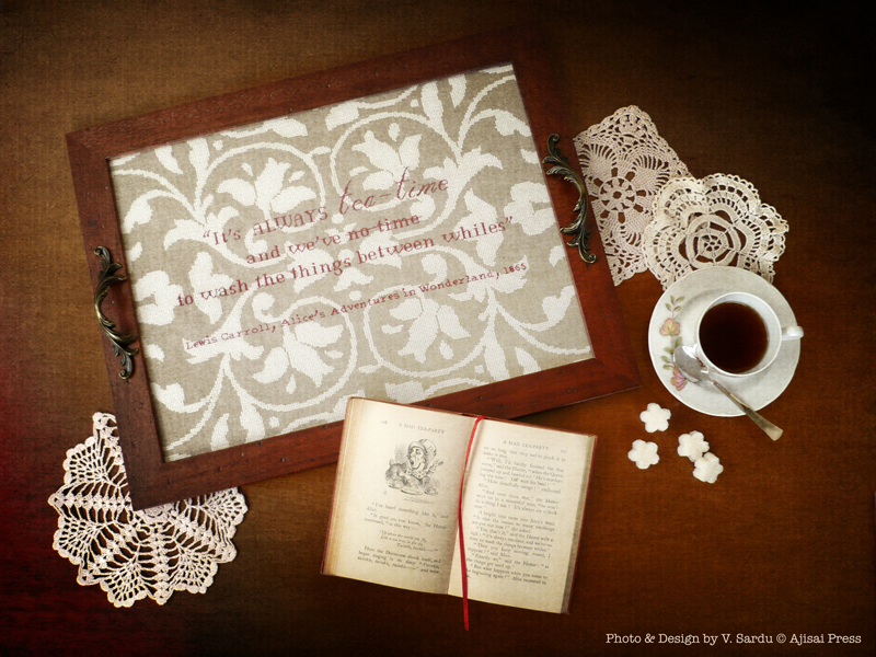 Alice in wonderland – tray – ajisai designs – Ajisai Press